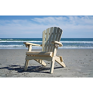 Gazebo Joe's Reclining Wood Folding Adirondack Chair, Made in The USA, Chairs for Patio, Yard, Deck, Lawn Furniture