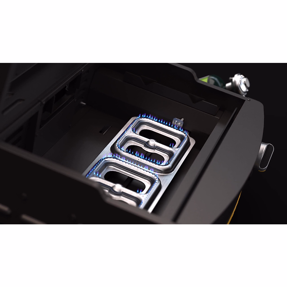 HALO Elite Griddle Propane Gas, 20.7''×13.2''(273sq.in) Cooking Surface with Wind Proof Design and Dual Burner, XL Rear Grease Container, a Bubble Leveler (1 Burner)