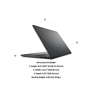 Dell Inspiron 15 15.6" Business Laptop (FHD 120Hz WVA Anti-Glare, Intel 10-Core i7-1255U, 64GB RAM, 2TB SSD), Numeric Keypad, Narrow-Bezel, 2024 Inspiron 3000 3520, Webcam, Wi-Fi 6, Win 11 Pro, Black