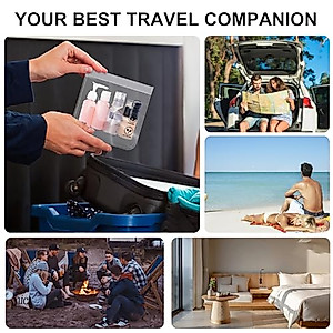 ECOHUB Clear TSA Approved Toiletry Bag 2 Pack 100% 3-1-1 Compliant Quart Size Travel Toiletry Bag TSA Liquid Bag Travel Essentials Clear Travel Bags for Toiletries for Women Men (2pcs Grey)