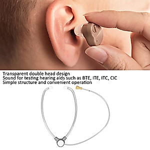 Hearing Aid Stethoscope, Compact Dual Head Earphone for Sound and Noise Detection