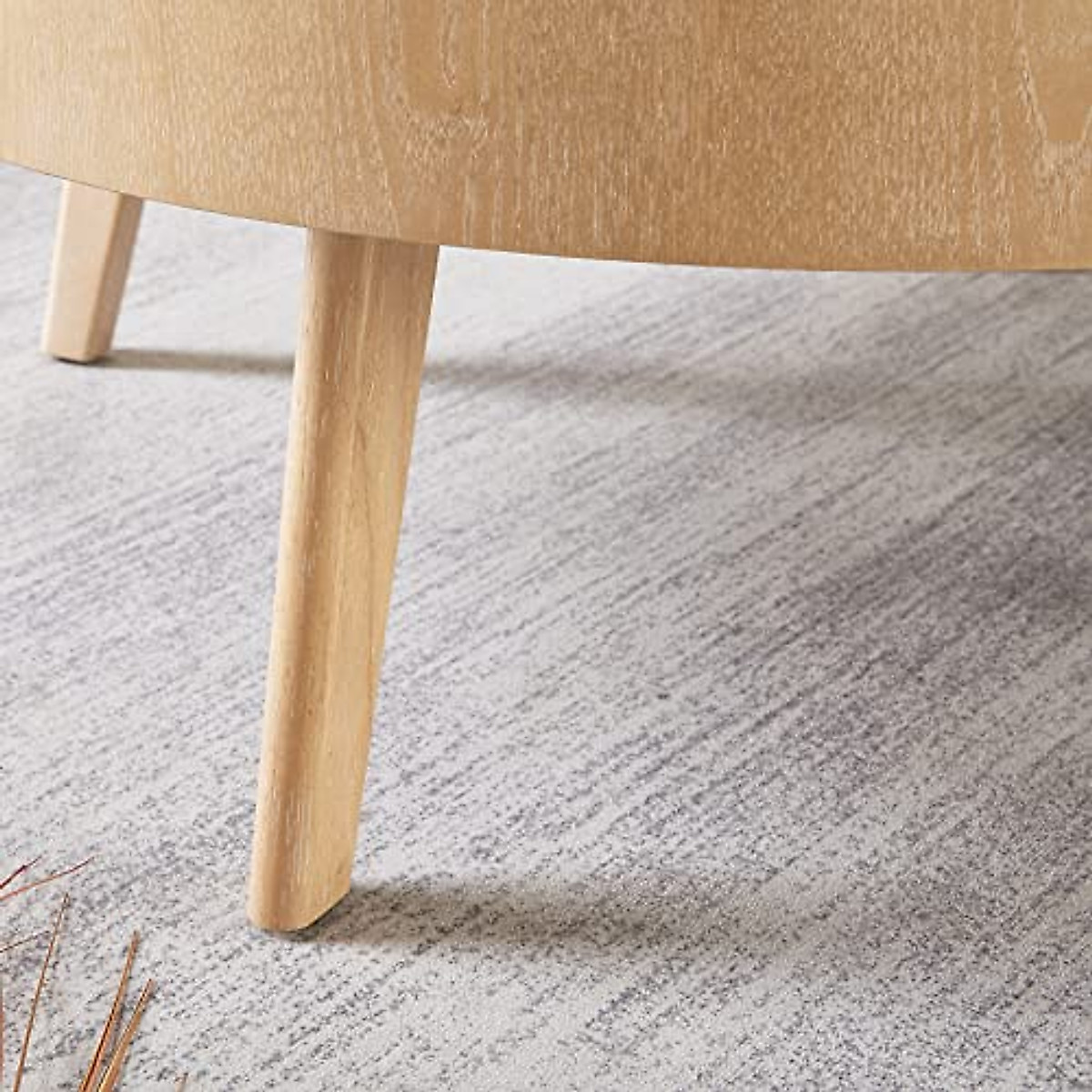 Gexpusm Round Wood Coffee Table, Farmhouse Table for Living Room, Solid Circle Center Wooden Rustic Natural 31.5 * 14IN(Contain Only Table)