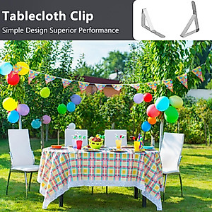 16 Packs Tablecloth Clips, Stainless Steel Table Cloth Holder Clips, Picnic Table Clips, Table Cover Clips, Tablecloth Clips for Outdoor Tables, Home, Restaurants, Dining Tables, Weddings, Party