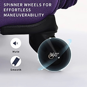 Merax Softside Luggage Set, Travel Suitcase Expandable Lightweight, 3 Piece Luggage Sets with Spinner Wheels 22" 26" 30" Suitcase with TSA Lock (Purple)