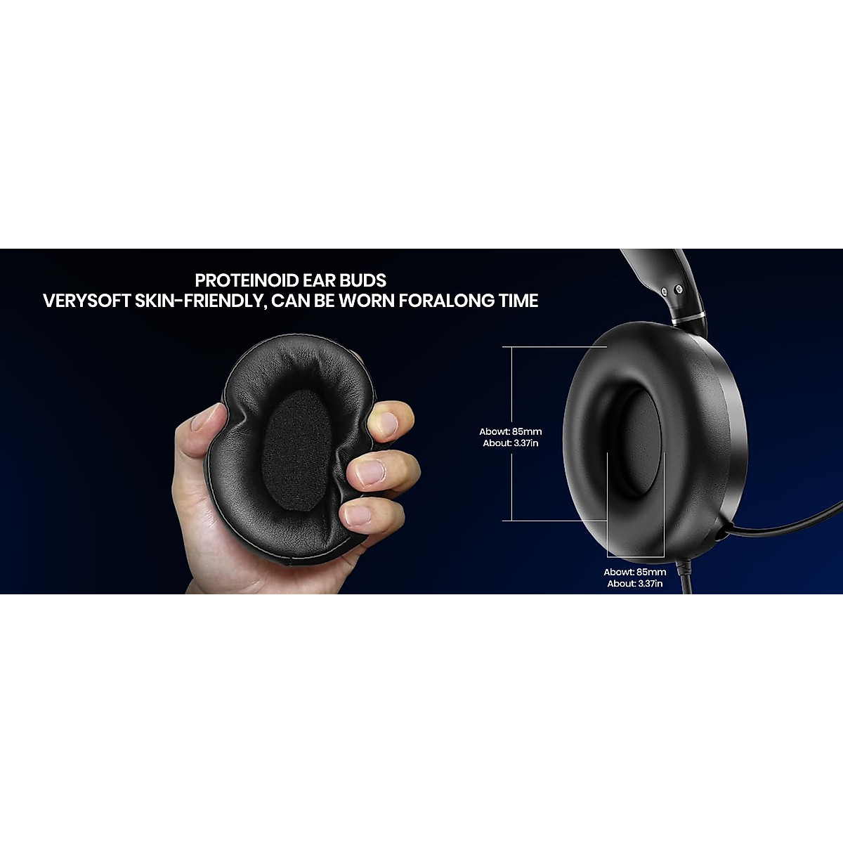 targeal Gaming Headset with Microphone for PC, PS4, PS5, Switch, Xbox One, Xbox Series X|S - 3.5mm Jack Gamer Headphone with Noise Canceling Mic-908 black