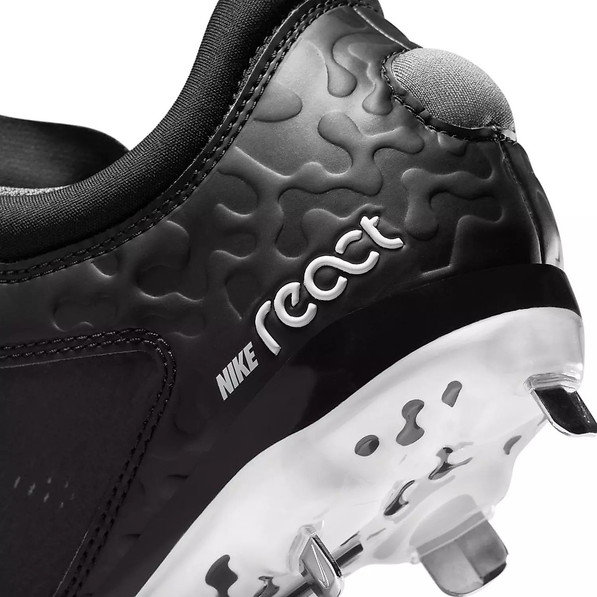 Nike Hyperdiamond 4 Elite CZ5917-010 Black/Dark Smoke Grey/Wolf Grey/White Women's Metal Softball Cleats 8 US