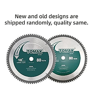 TOMAX 10-Inch 80 Tooth TCG Aluminum and Non-Ferrous Metal Saw Blade with 5/8-Inch Arbor