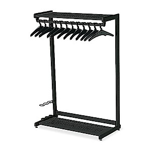 Quartet Two-Shelf Garment Rack, Freestanding, 48 Inch, Black, 12 Hangers Included (20224)
