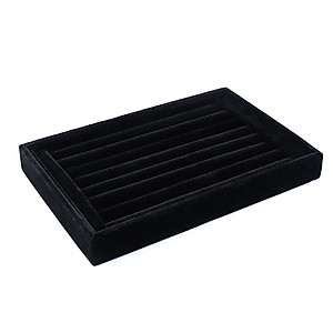 Lders For Jewelry,Jewellery Black Felt Foam,Ring Holders Strips,Black Velvet Jewelry Tray,Boite A Bague Ring Jewellery Display Storage Box Tray Case Organiser For Tie Clip Earrings
