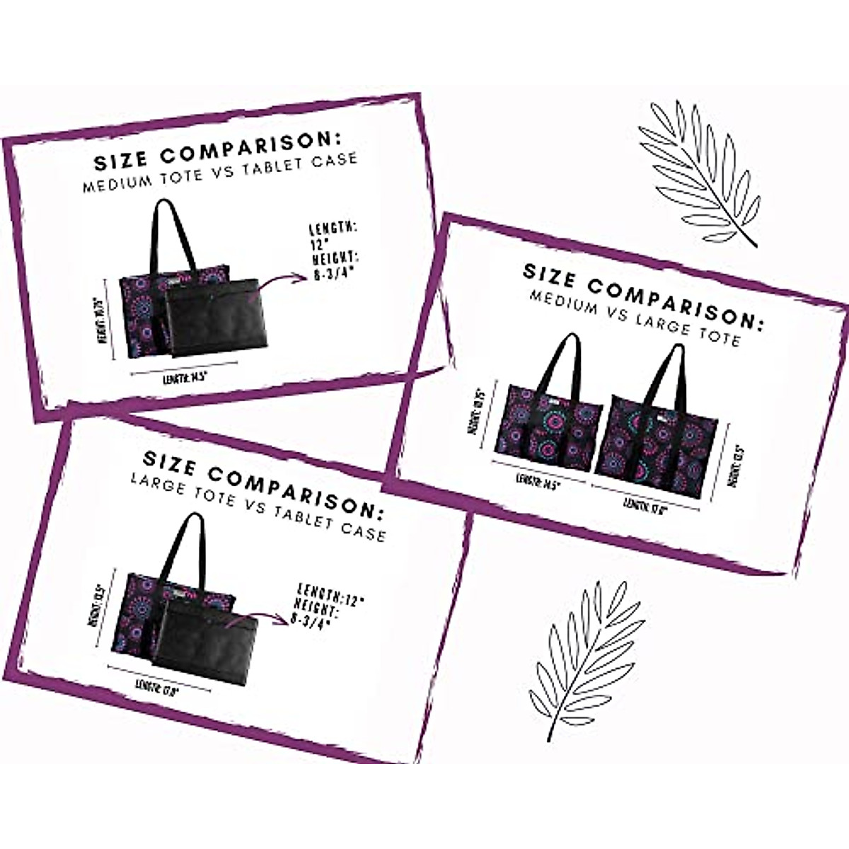 Pursetti Utility Tote (Medium, Purple Circle)