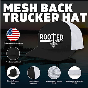 Trenz Shirt Company Christian Embroidered Cross Hat, Charcoal/Black