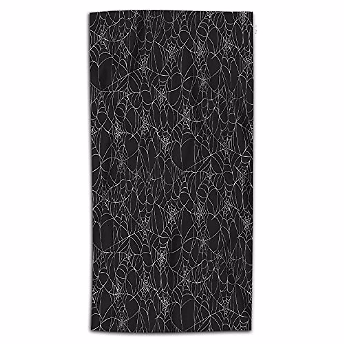 WONDERTIFY Spider Web Hand Towel Halloween Gothic Scary Netting Hand Towels for Bathroom, Hand & Face Washcloths Black Grey 15X30 Inches