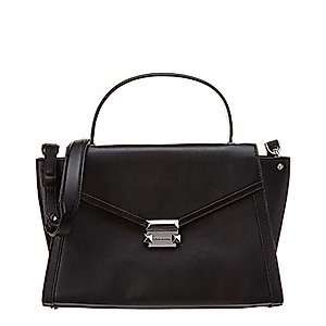 MICHAEL Michael Kors Women's Whitney Medium Satchel, Black, One Size