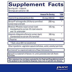 Pure Encapsulations Cortisol Calm | Supplement to Support Relaxation and Restful Sleep During Times of Occasional Stress* | 60 Capsules