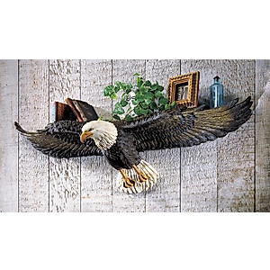 Collections Etc 3D Eagle Sculpted Wall Shelf Multi