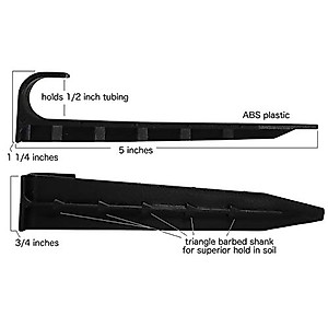 Harrier Hardware 1/2-Inch Irrigation Tubing Hold-Down Anchor Stakes, 3/4 x 5-Inch, 32-Pack