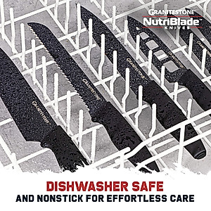 Nutriblade Knife Set by Granitestone, 13 Pieces High-Grade Stainless Steel Blade Chef Kitchen Knives Set with Acrylic Block Includes 6-piece Kitchen Knife plus 6-piece Fully Serrated Steak Knife