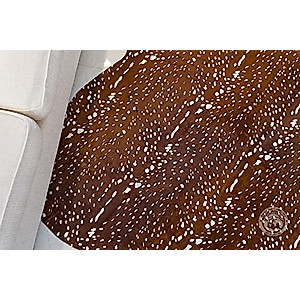Deer Print Genuine Cowhide Rug 6 x 7 ft. 180 x 220 cm