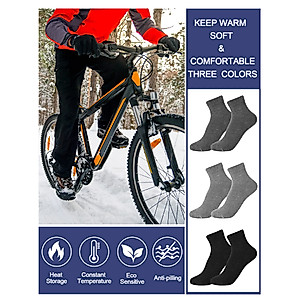 24 Pcs Winter Hat Scarf Gloves Socks Set Slouchy Knit Skull Cap Beanies Fleece Lined Knitted Hat Fleece Lining Neck Warmer Neck Gaiter Warm Sock for Women Men Cold Weather, Multicolor