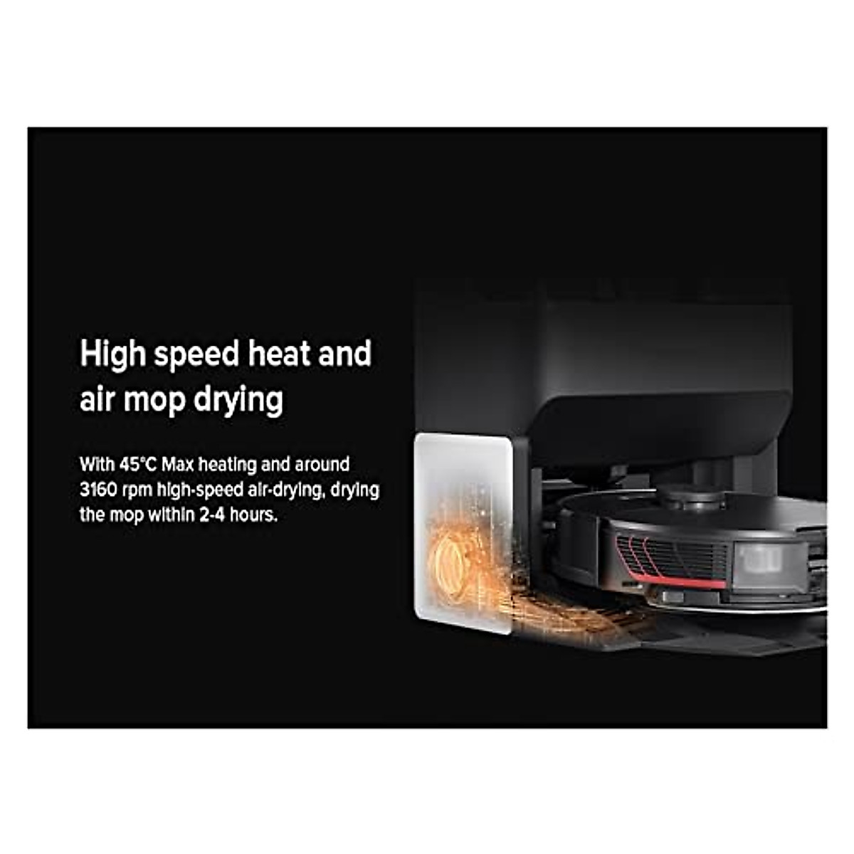 Dryer Module with Empty Filling Base, Drying Time Adjustment, Intelligent Drying, Compatible with Roborock S7 MaxV Ultra/S7 PRO Ultra (Color : Drying)