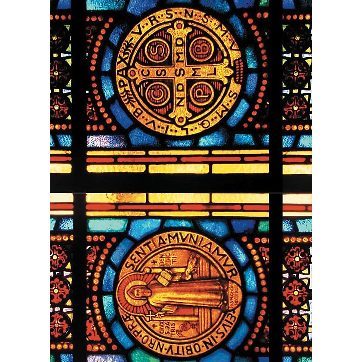 Catholica Shop Lot of 12 Silver Tone Saint St. Benedict Key of Heaven Medal Pendant Charm - 0.31" W x 0.94" L