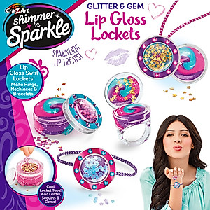 Cra-Z-Art Shimmer ‘n Sparkle Glitter & Gem Lip Gloss Lockets DIY Activity Set