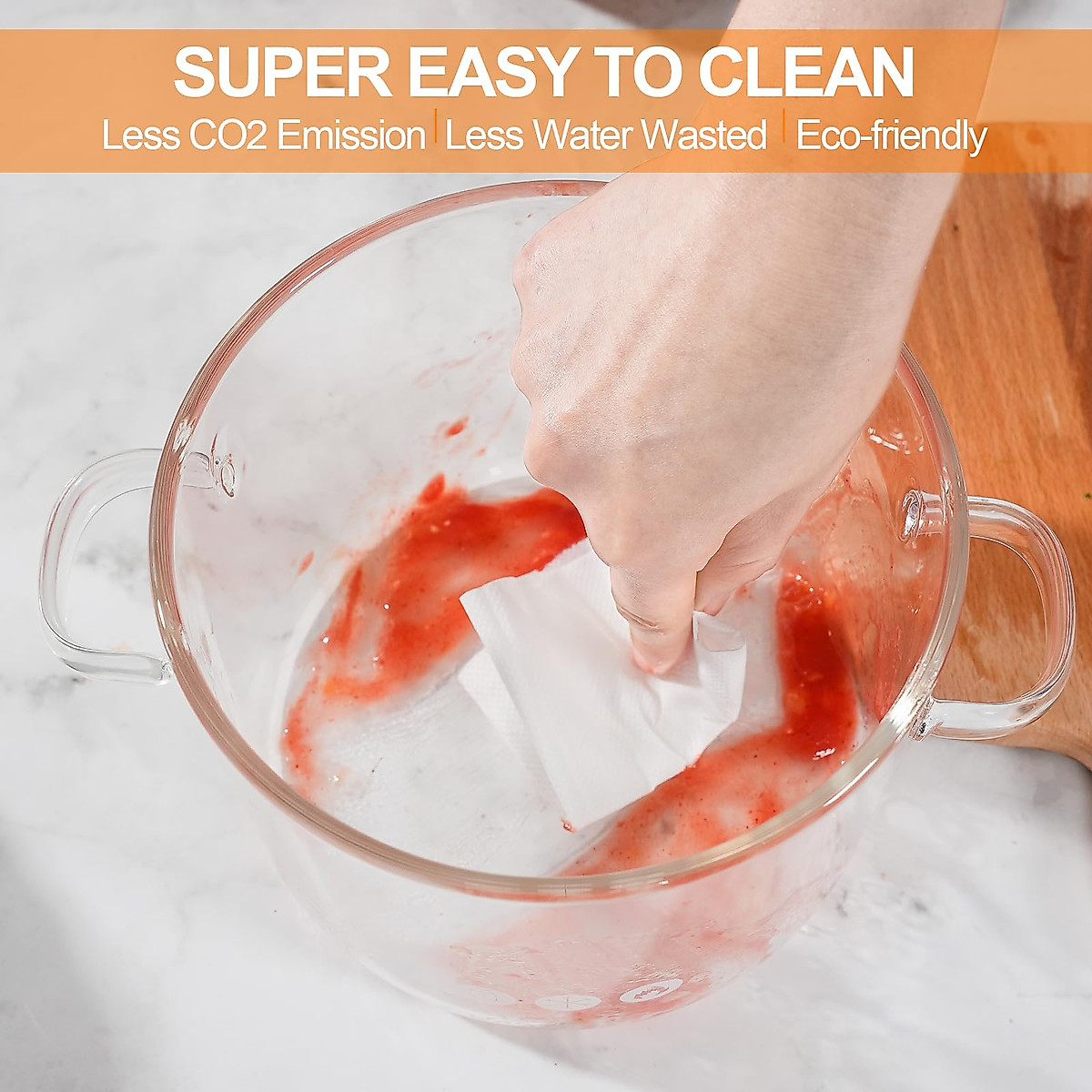 Glass Saucepan With Cover, 2L/70OZ Upgraded Thickened Heat-Resistant Glass Pots For Cooking On Stove, HOIDGUB The Best Handmade Glass Simmer Pot For Glass Safe For Pasta Noodle, Soup, Milk, Baby Food