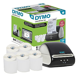 DYMO LabelWriter 5XL Label Printer Bundle, Prints Extra-Wide Shipping Labels (UPS, USPS) from Amazon, eBay, and More, Perfect for eCommerce Sellers, Includes 5 Extra-Large Shipping Labels (1100 Total)