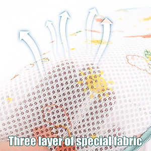 Ksheria Large Bra Washing Bags for Laundry,4pcs Bra Laundry Bags for Washing Machine,Lingerie Bags for Washing Delicates,Underwear Washing Bag with Zipper for Women Laundry Storage-Cute Pattern