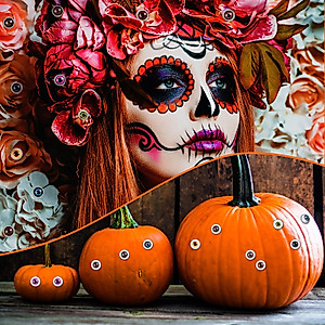 60 Pieces Halloween Eyeballs Props Plastic Scary Fake Eyeballs Party Decoration Eyeballs Halloween Decorative Eyes Horror Props with Clear Storage Box for Halloween Trick Party or Decor, 10 Colors