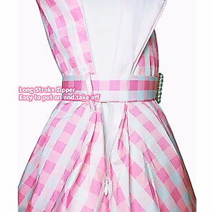 Coolproud Movie Dolls 2023 Margot Robbie Pink Dress Costume for Girls Kids 3T 4T