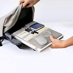 Beblau FOLD Portable Electronic Organizer – Attachable Device & Desktop Accessory | Office & Home Organizer | Fits 13"-15" Laptops & A4 Notebooks | Backpack Insert |