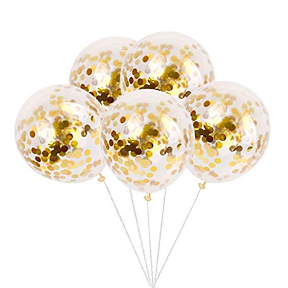 Tellpet Light Blue HAPPY BIRTHDAY Banner with 5 pcs Gold Confetti Balloons