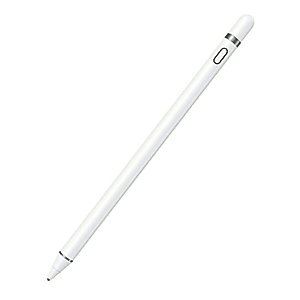 Stylus Pens for Touch Screens(2 Pcs), High Precision Disk Stylus Pen with 2 Replaceable Tips,Compatible with All Touch Screens (White Blue/White Pink)