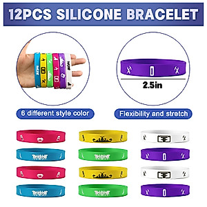 74Pcs Video Game Party Favors Supplies Gift Set Include 12 Bracelets 12 Button Pins 12 Keychains 38 Stickers Game Themed Party Favors Birthday Decorations for Kids Game Fans