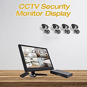 TOGARDFLY 15.6 inch CCTV Monitor, Portable Hdmi Monitor, 1080P Small Hdmi Monitor Screen with Speaker/AV/USB/VGA Port, Second External Display for Laptop,CCTV Monitor for Raspberry PI/Gaming/MacBook