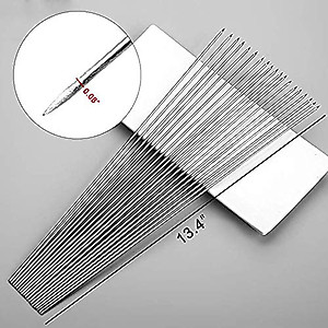 BigOtters Barbecue Skewers, 100PCS Skewers for Grilling Stainless Steel Skewers BBQ Needle Sticks Metal Skewers for Meat Shrimp Chicken Vegetable Outdoor Cooking