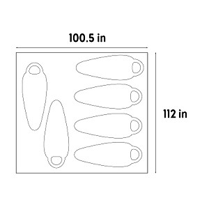 Kelty 6 Person Freestanding Rumpus Tent Footprint for Camping, Car Camping, Festivals and Family