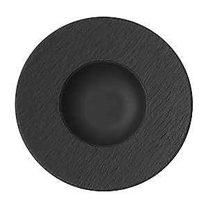 Villeroy & Boch Manufacture Rock Pasta Plate, 11.5 in, Black/Gray