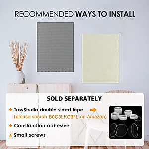 TroyStudio Elegant Fabric Acoustic Panels - 16 x 12 x 0.4 Inches 6 Pack Wall Ceiling Sound Absorbing Panels, Acoustical Sound Absorption Wall Panels, Decorative Felt Tiles for Home, Office Studio