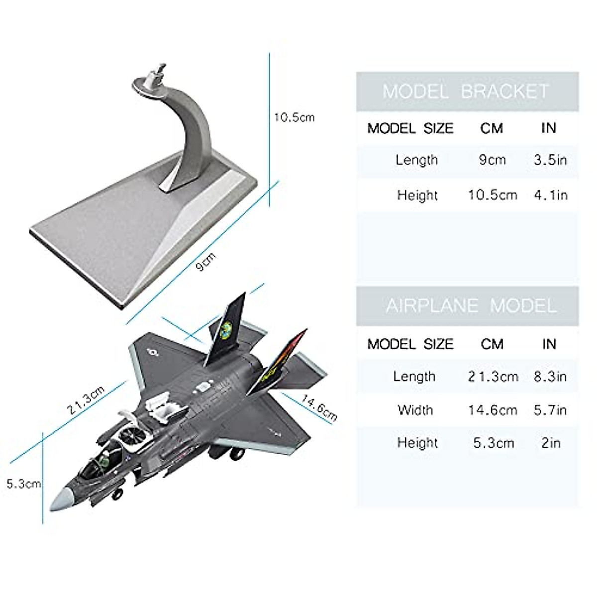 Busyflies Fighter Jet Model 1:72 F-35B Lightning II Attack Fighter Plane Model Diecast Military Airplane Model for Collection and Gift (F-35B- Lightning)