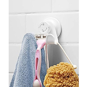 Umbra Flex Shower Storage Accessories with Patented Gel-Lock Technology Suction Cup, 5.8170000000000002 x 7.7469999999999999 x 6.1470000000000002 cm, White (Pack of 2)