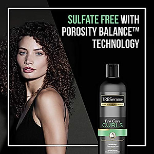 TRESemmé Shampoo Shampoo for Curly Hair Pro Care Curls Curly Hair Shampoo Leaves Curls Defined, Hydrated, and Frizz-Free, 20 Fl Oz (Pack of 4)