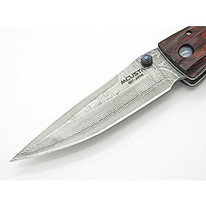 Mcusta Seki Japan Leyasu MC-183D Red Shogun VG-10 Damascus Folding Hunter Knife
