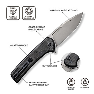 CIVIVI Conspirator Bundled Titanium Pocket Clip, Great EDC Knife Set
