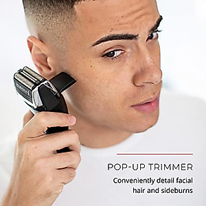 Remington Foil Shaver, Electric Razor for Men, Cordless Rechargeable with Pop Up Trimmer, Pivot & FlexFoil Technology, Lightweight Handheld Design, Black