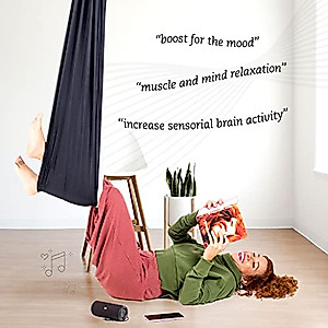 R&B Premium Sensory Swing for Adults & Kids w/ Special Needs - ADHD Autism Aspergers Integration & Processing Disorder - Calming Effect Therapy Hammock Chair - Indoor & Outdoor - Hardware Included