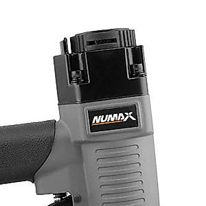 NuMax SBR50 Pneumatic 18-Gauge 2" Brad Nailer Ergonomic and Lightweight Straight Brad Gun with Reload Indicator for Moulding, Baseboard, Trim, Doors, and Handrails