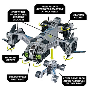 Snap Ships Gladius AC-75 Drop Ship - Construction Toy for Custom Building and Battle Play - Ages 8+