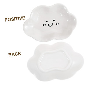 Cabilock 2pcs Dining Use Convenient Dish Ramekins Restaurant Bowls Candy Ketchup Dip Sish Appetizer Bowl Japanese Chinese for Holder Shape Plates Porcelain Shaped Snack Sauce Side Soy